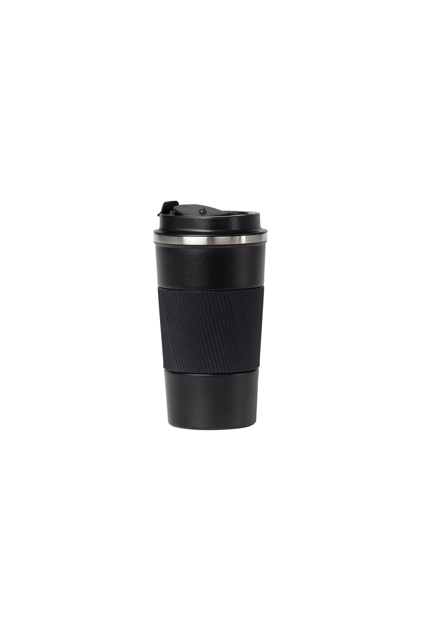 Sip+Sea Dominica 18 oz Stainless Steel Travel Coffee Mug with Flip Lid and Silicone Sleeve | Double Wall Vacuum Insulated
