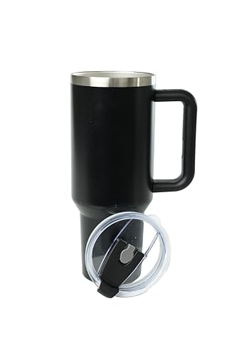 Sip+Sea Cayman 40 oz Stainless Steel Tumbler with Handle, Lid, and Straw | Double Wall Vacuum Insulated