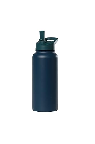 Sip+Sea St. Kitts 32 oz Stainless Steel Water Bottle with Straw Lid|Double Wall Vacuum Insulated