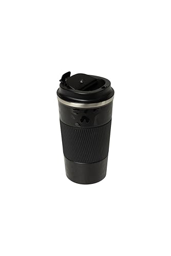 Sip+Sea Dominica 18 oz Stainless Steel Travel Coffee Mug with Flip Lid and Silicone Sleeve | Double Wall Vacuum Insulated