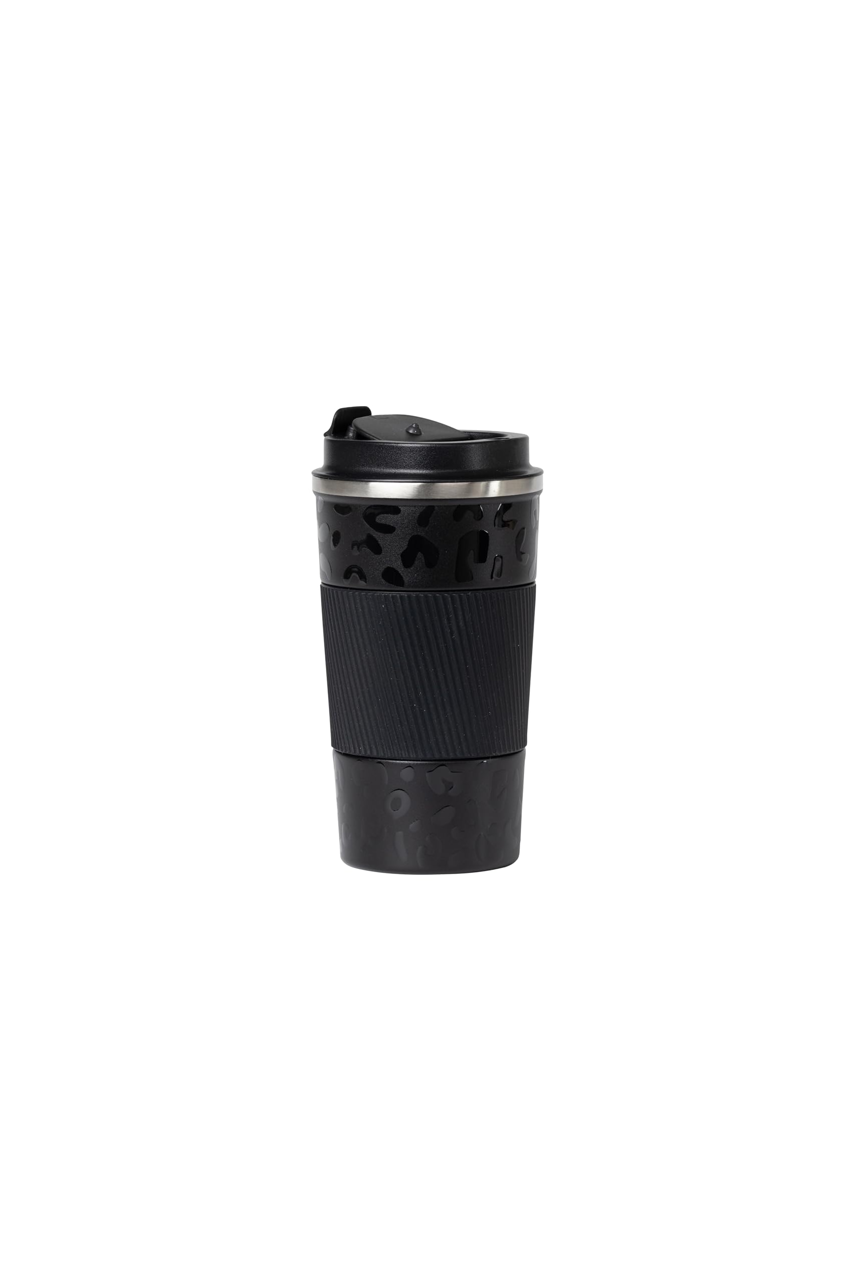 Sip+Sea Dominica 18 oz Stainless Steel Travel Coffee Mug with Flip Lid and Silicone Sleeve | Double Wall Vacuum Insulated