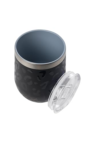 Sip+Sea Antiqua 12 oz Stainless Steel Ceramic Lined Wine Tumbler with Lid | Stemless | Double Wall Vacuum Insulated