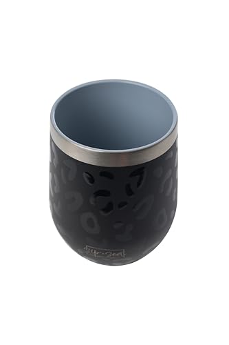 Sip+Sea Antiqua 12 oz Stainless Steel Ceramic Lined Wine Tumbler with Lid | Stemless | Double Wall Vacuum Insulated