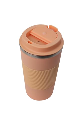 Sip+Sea Dominica 18 oz Stainless Steel Travel Coffee Mug with Flip Lid and Silicone Sleeve | Double Wall Vacuum Insulated