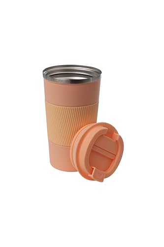 Sip+Sea Dominica 18 oz Stainless Steel Travel Coffee Mug with Flip Lid and Silicone Sleeve | Double Wall Vacuum Insulated
