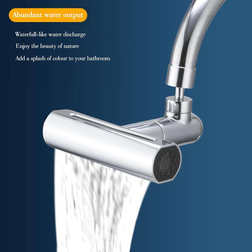 Toega 360°Swivel Faucet Extender, Copper faucet aerator,faucet extender, Kitchen Rotating Extension Filter with 4 Mode Splash