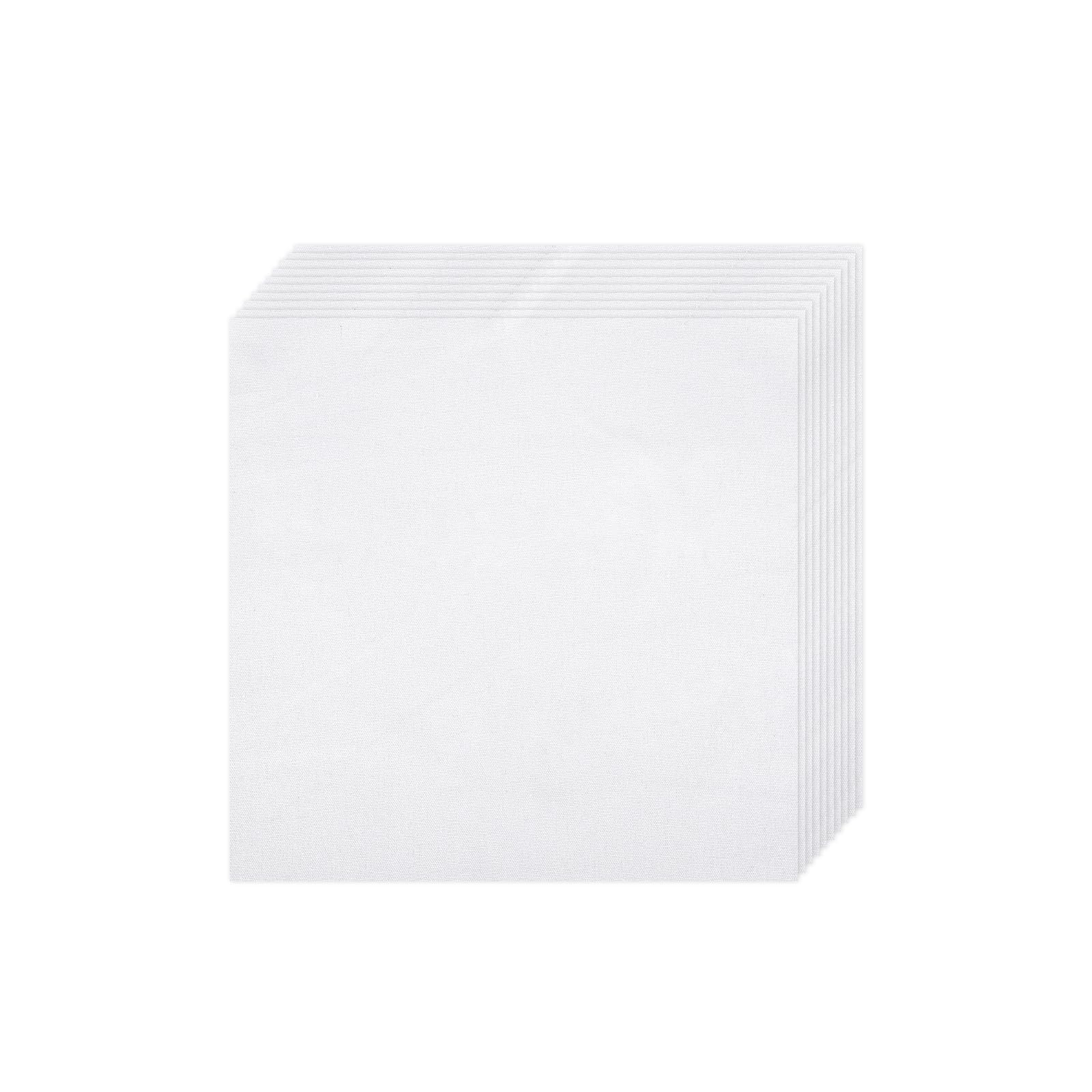 10 PCS Embroidery Fabric, Pre-Cut White Natural Cotton Embroidery Cloth Fabric, Embroidery Cloth Squares for Embroidery Garment Craft (7 × 7 Inch)