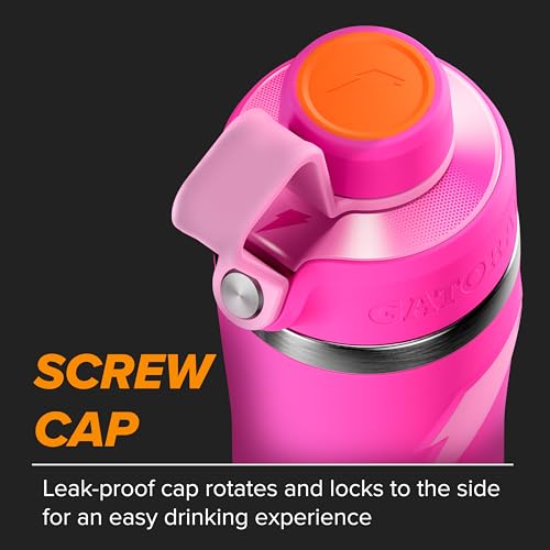Gatorade 'Overtime' 22oz Stainless Steel Water Bottle, Twist Cap, Pink