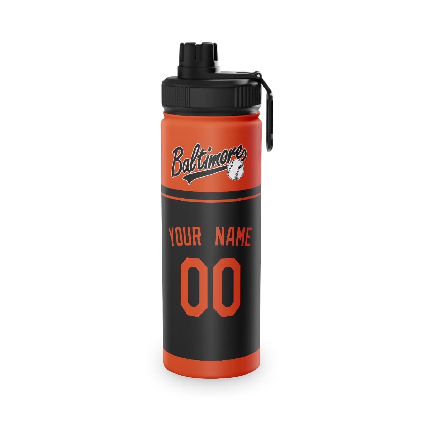 INAOO Baltimore Tumbler Coffee Cup 18 oz Custom Name Number for Men Women Youth Gifts