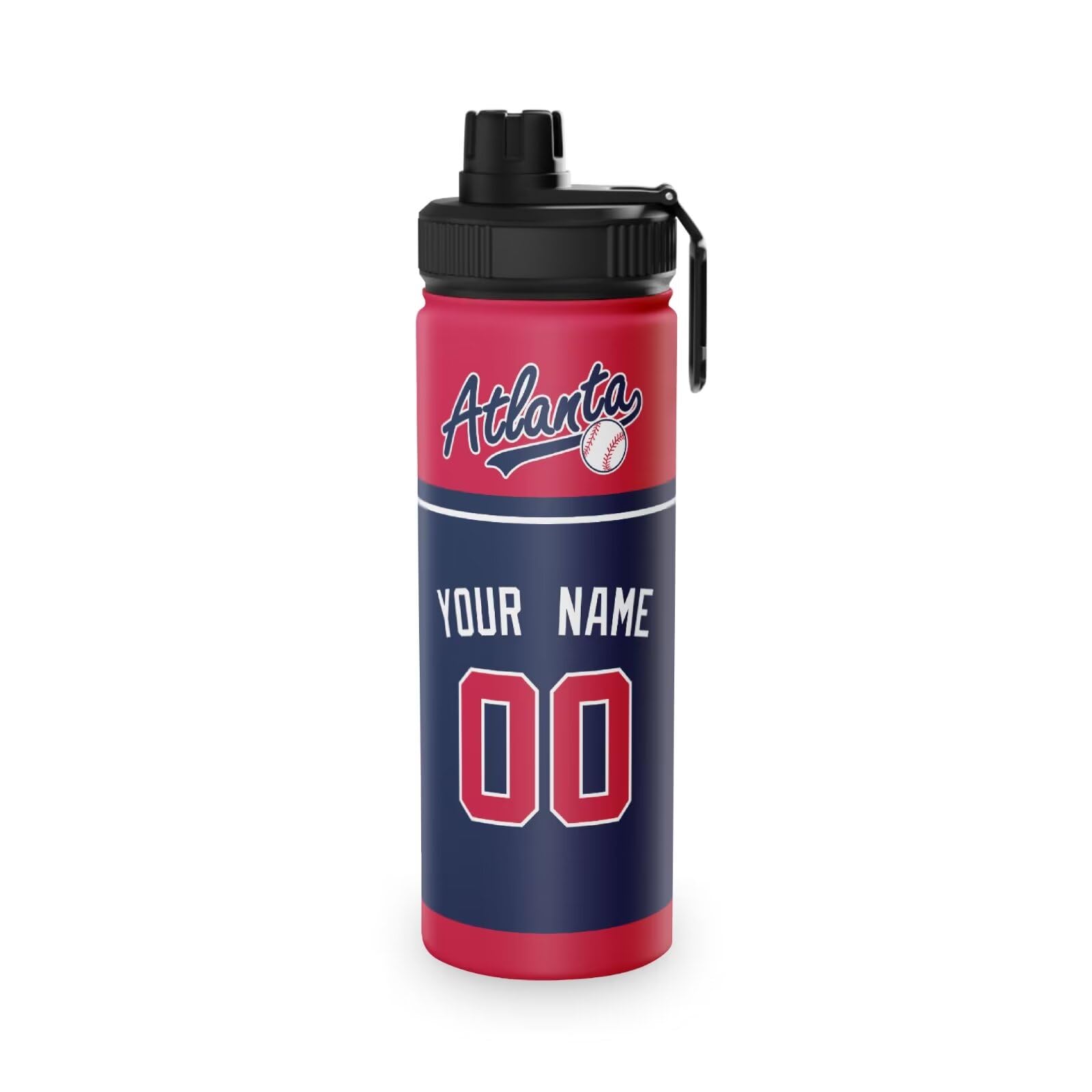 INAOO Atlanta Tumbler Coffee Cup 18 oz Custom Name Number for Men Women Youth Gifts