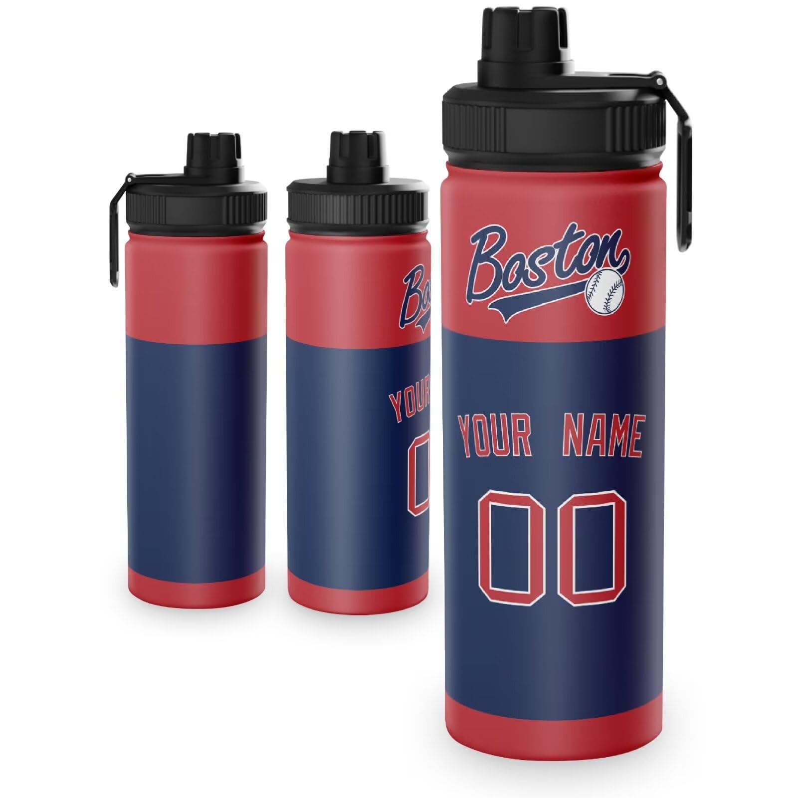 INAOO Boston Tumbler Coffee Cup 18 oz Custom Name Number for Men Women Youth Gifts