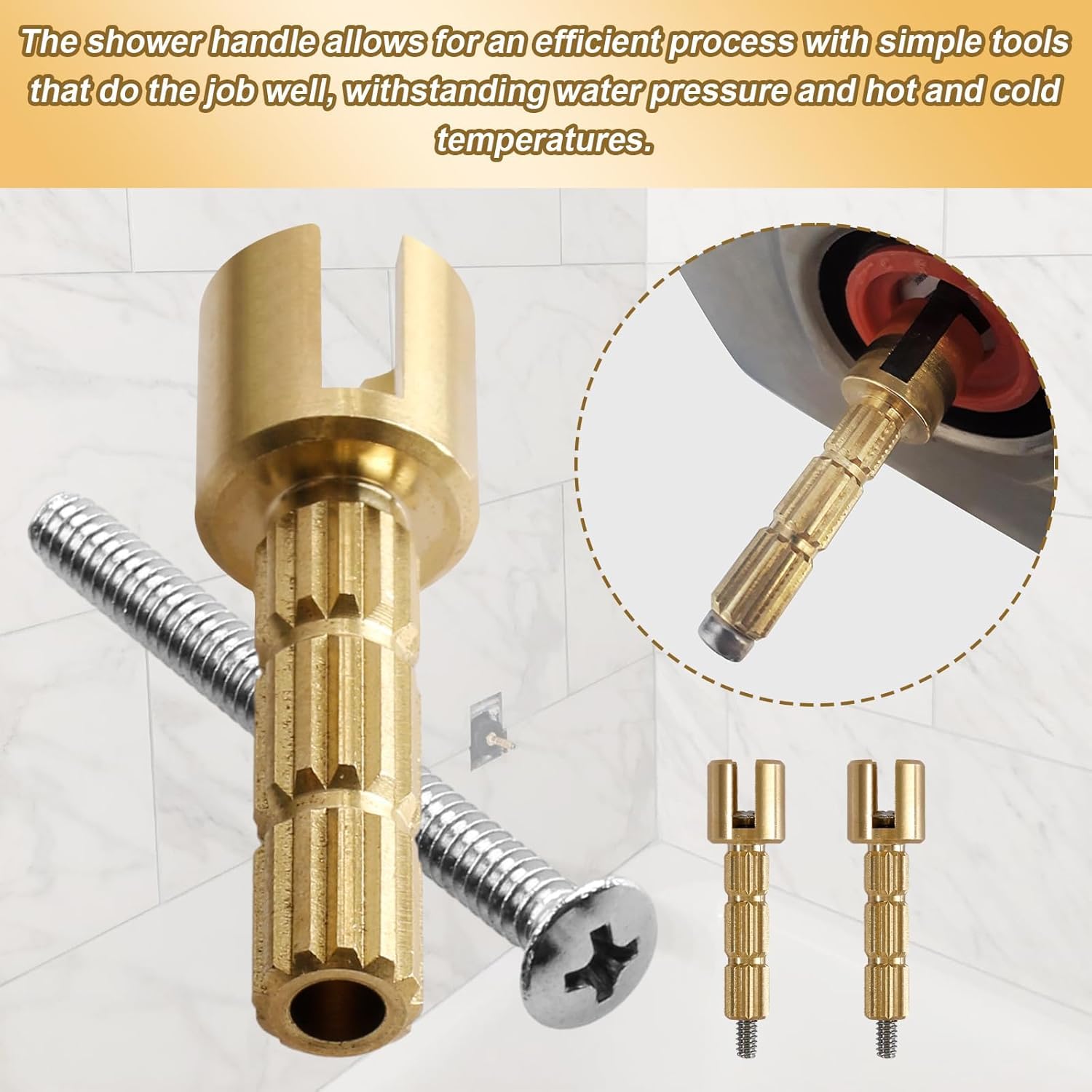 2Pcs 970-0770 Stem Adapter, for Plumbing Equipment Replacement Compatible with Pfister Securepfit Trims, Shower Handle Stem Extension Tub and Faucet Accessories Valve Extender Trim Repair