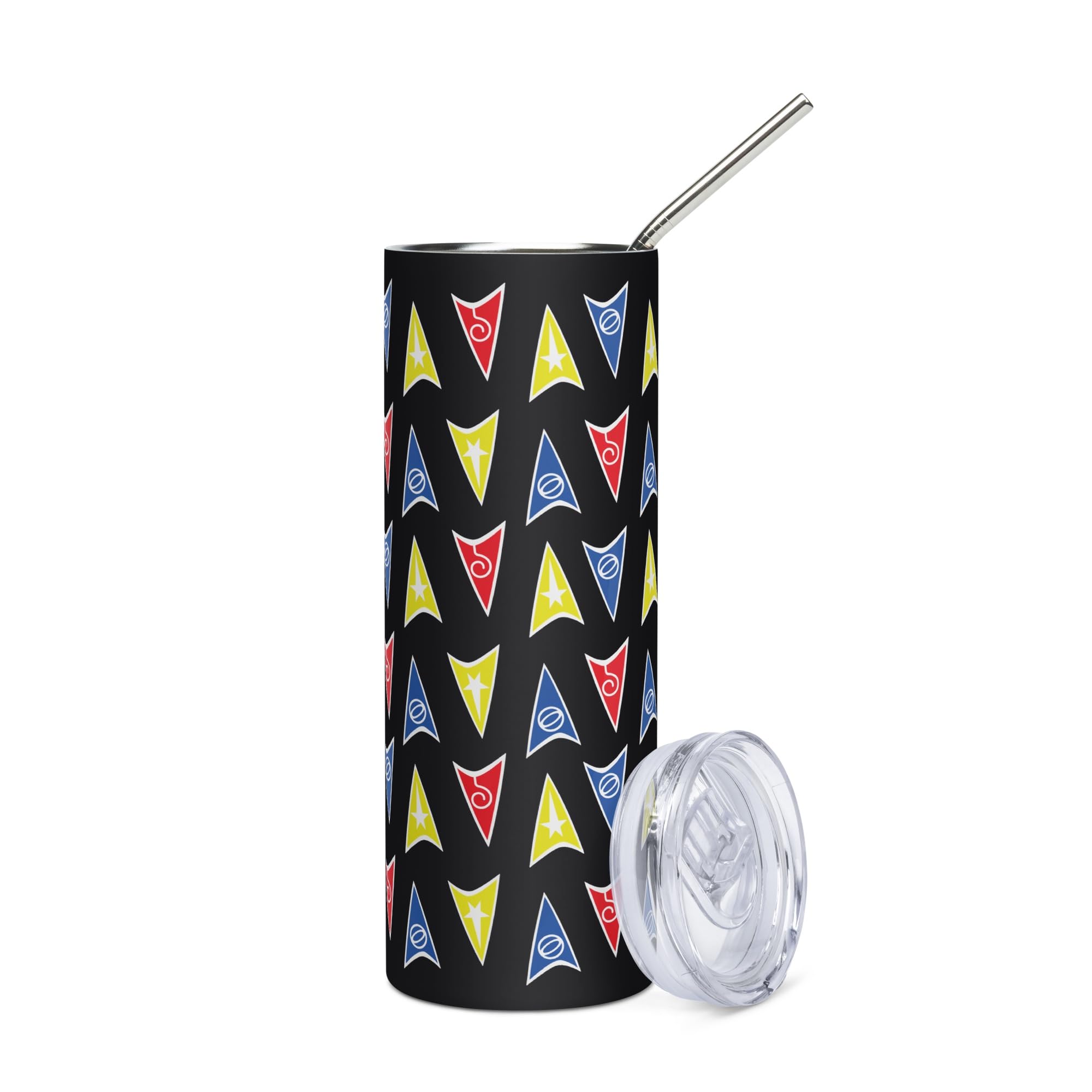 Star Trek Delta Stainless Steel Tumbler with Straw - 20oz. - Officially Licensed