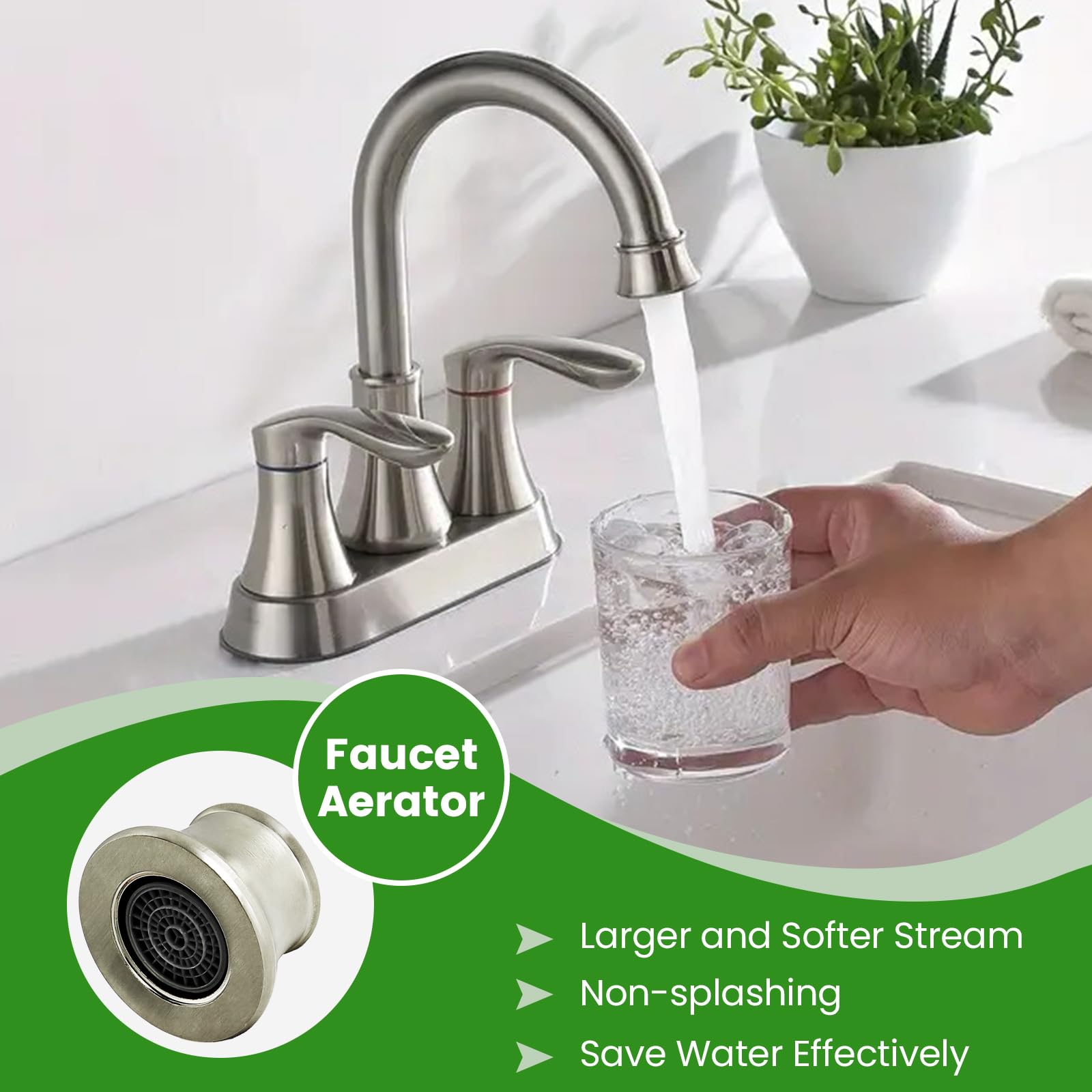 Faucet Aerator for Moen 116618BN Aerator, Brushed Nickel