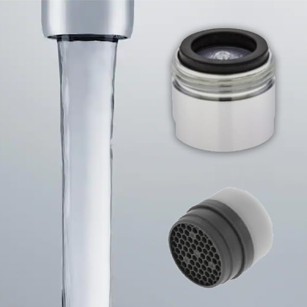 Neoperl Tom Thumb Clear Small Size Faucet Aerator PCA Perlator Laminar Flow Stream Male/Female Bathroom Housing/Washer/Insert (Blue 1.0 GPM, Male)