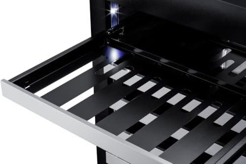 Summit 24 Inch Wine Cellar Shallow Depth Wine Refrigerator, Dimmable LED Light, Lock, Commercial or Residencial Use- SDHW2442(RHD, Stainless Steel)