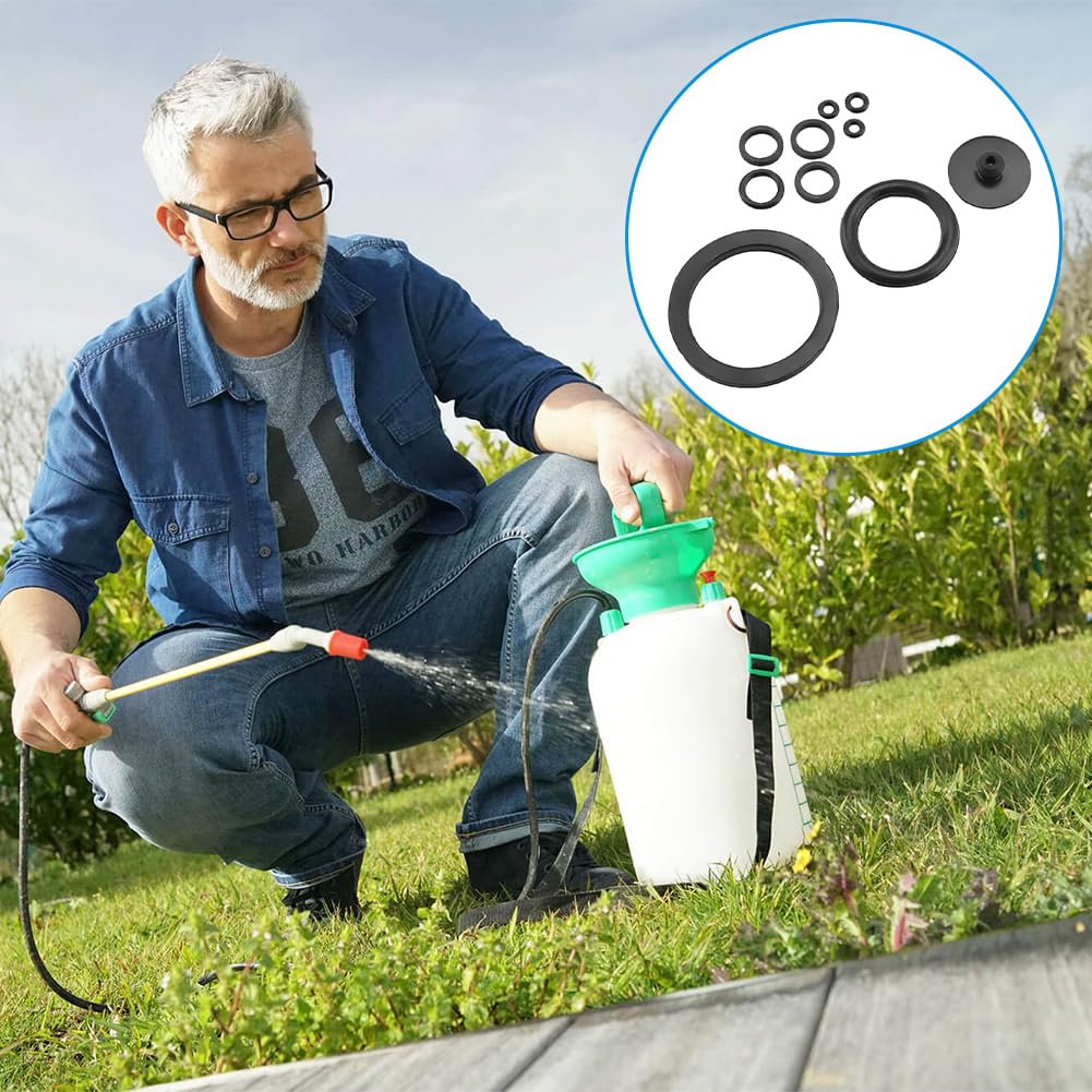 Msiud Sprayer Rubber Sealing Rings, O Type Essential Replacement Garden Seals Parts Pump Backpack Machine Irrigation Accessories Universal Seal Gasket Spare Complete Tough Compatible Piston Repair