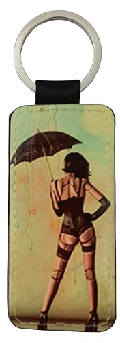Yongkang 10 Pieces Sublimation Keychain (Blank leather + 7 Colors leather) Both Sides Can Be Sublimated DIY Craft (Rectangles)