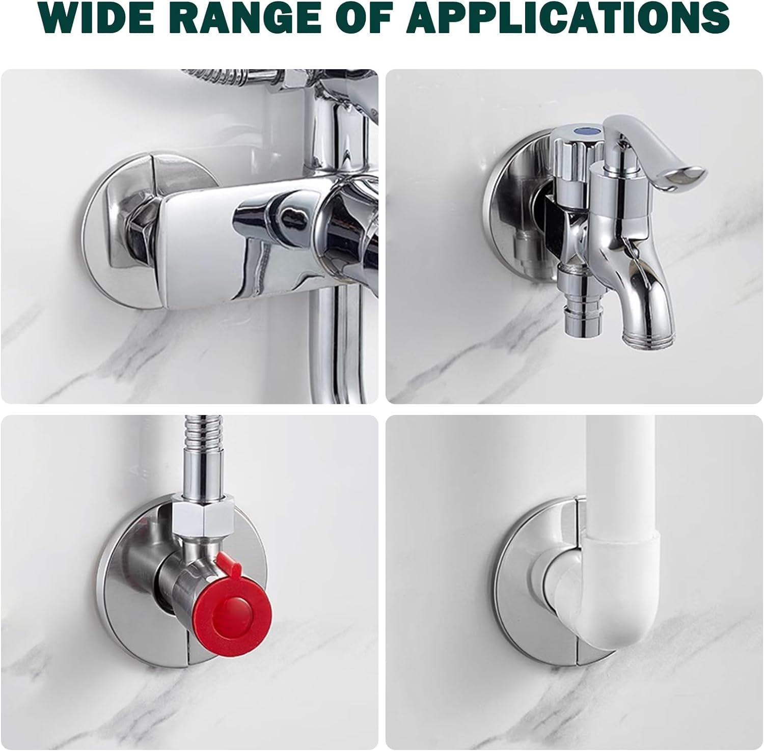 Stainless Steel Round Escutcheon Plate, Faucet Escutcheons Split Flange Plumbing Cover Plates for Kitchen, Bathroom, and Balcony Pipes 4(Hole Width 22mm)