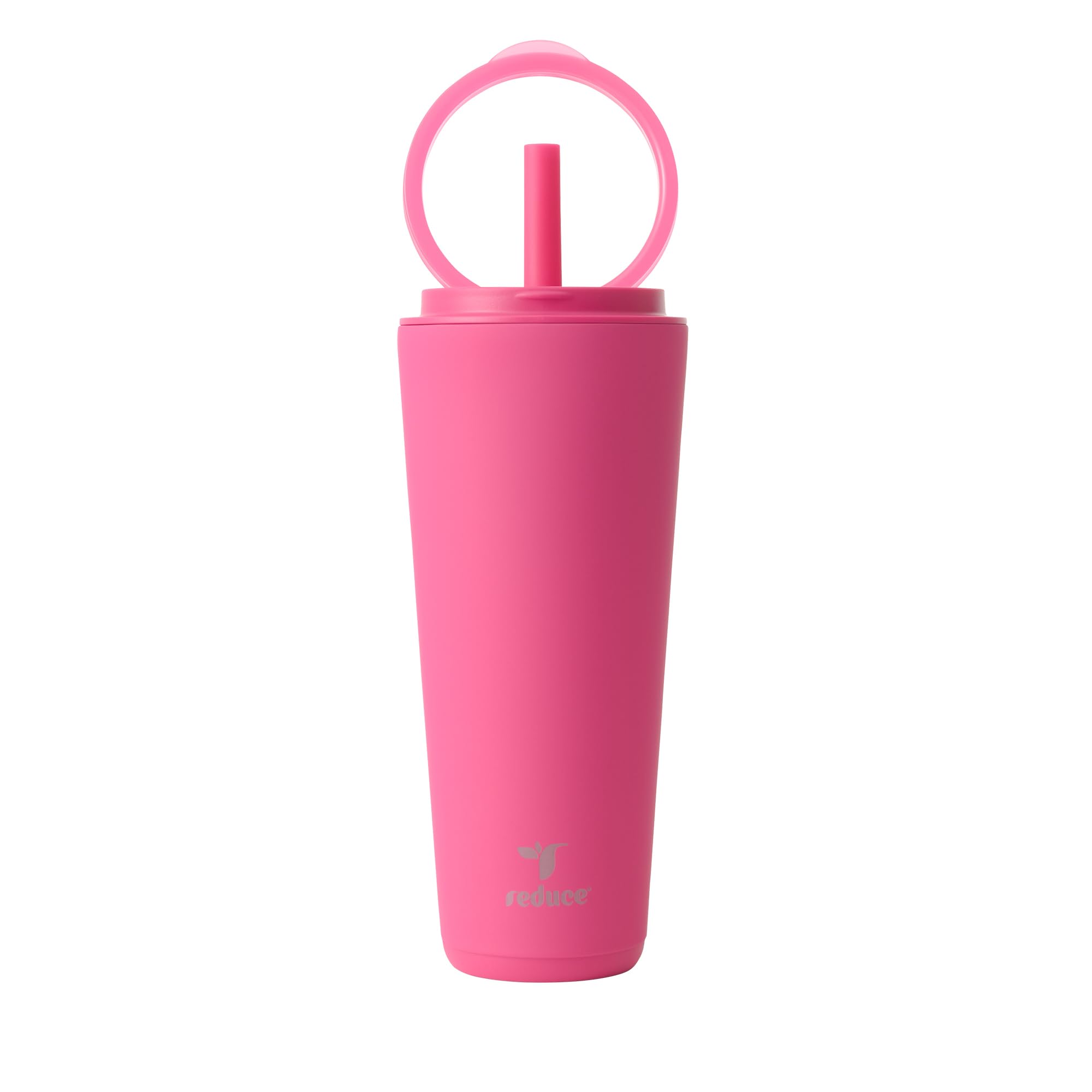 Reduce Halo 32 oz Stainless Steel Vacuum Insulated Tumbler - Spill Proof Travel Mug with Flip Handle Lid - Keeps Drinks Cold for 32 Hrs - Dishwasher Safe - Cupholder Friendly - Dragon Fruit