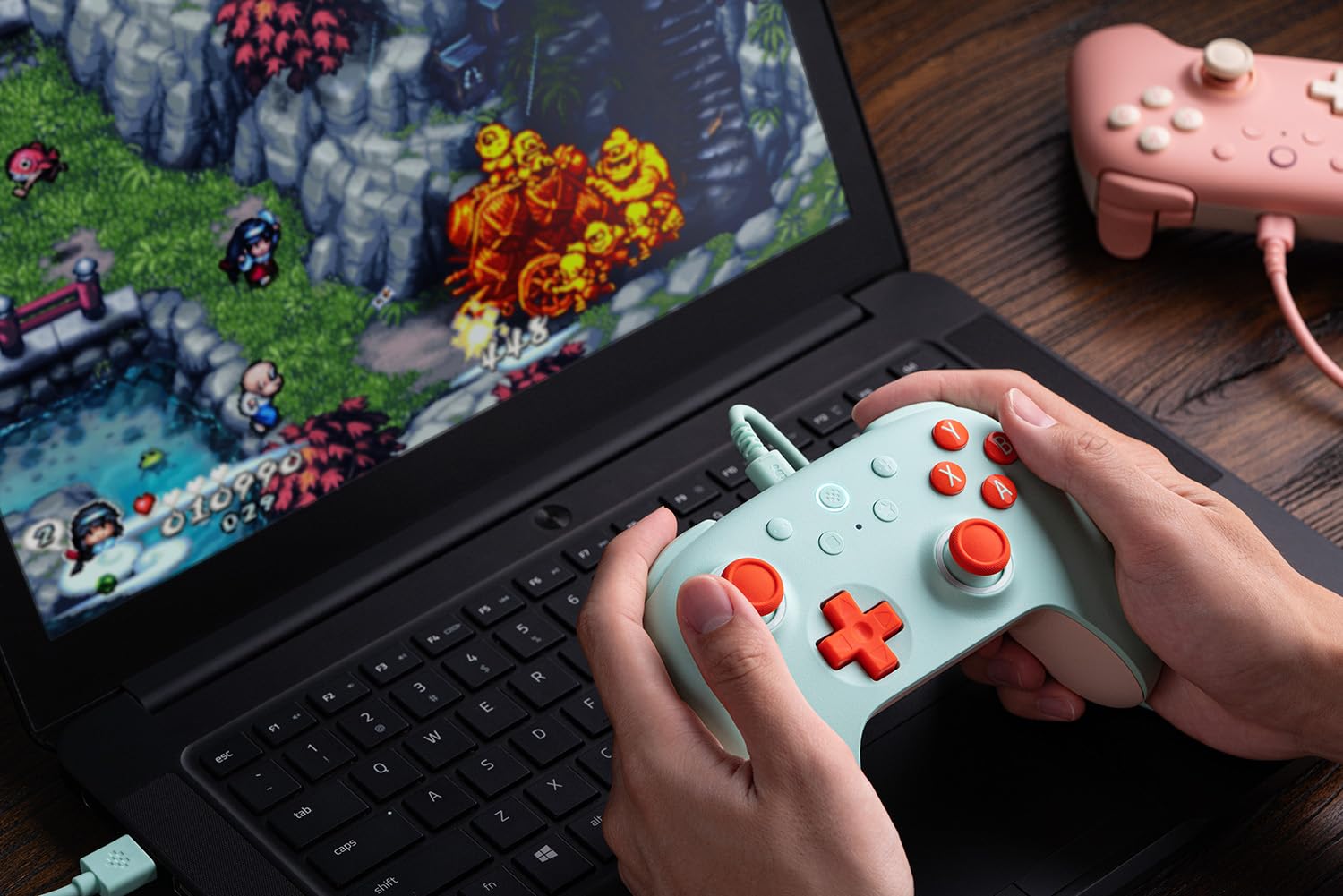 8Bitdo Ultimate 2C Wired Controller for Windows PC and Android, with 1000Hz Polling Rate, Hall Effect Joysticks and Hall Triggers, and Remappable L4/R4 Bumpers (Mint)