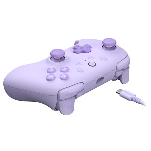 8Bitdo Ultimate 2C Wired Controller for Windows PC and Android, with 1000Hz Polling Rate, Hall Effect Joysticks and Hall Triggers, and Remappable L4/R4 Bumpers (Purple)