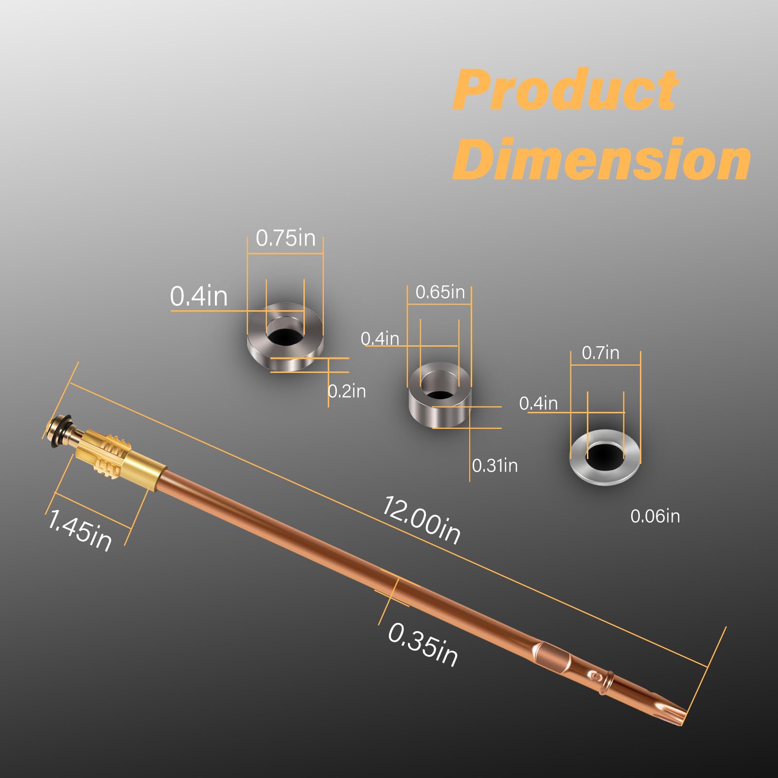 Upgrade Version 123-0093 500 Series Mansfield Style Stem Assembly For 8-Inch Sillcock ASFP Prevent Leakage (Overall length 12")