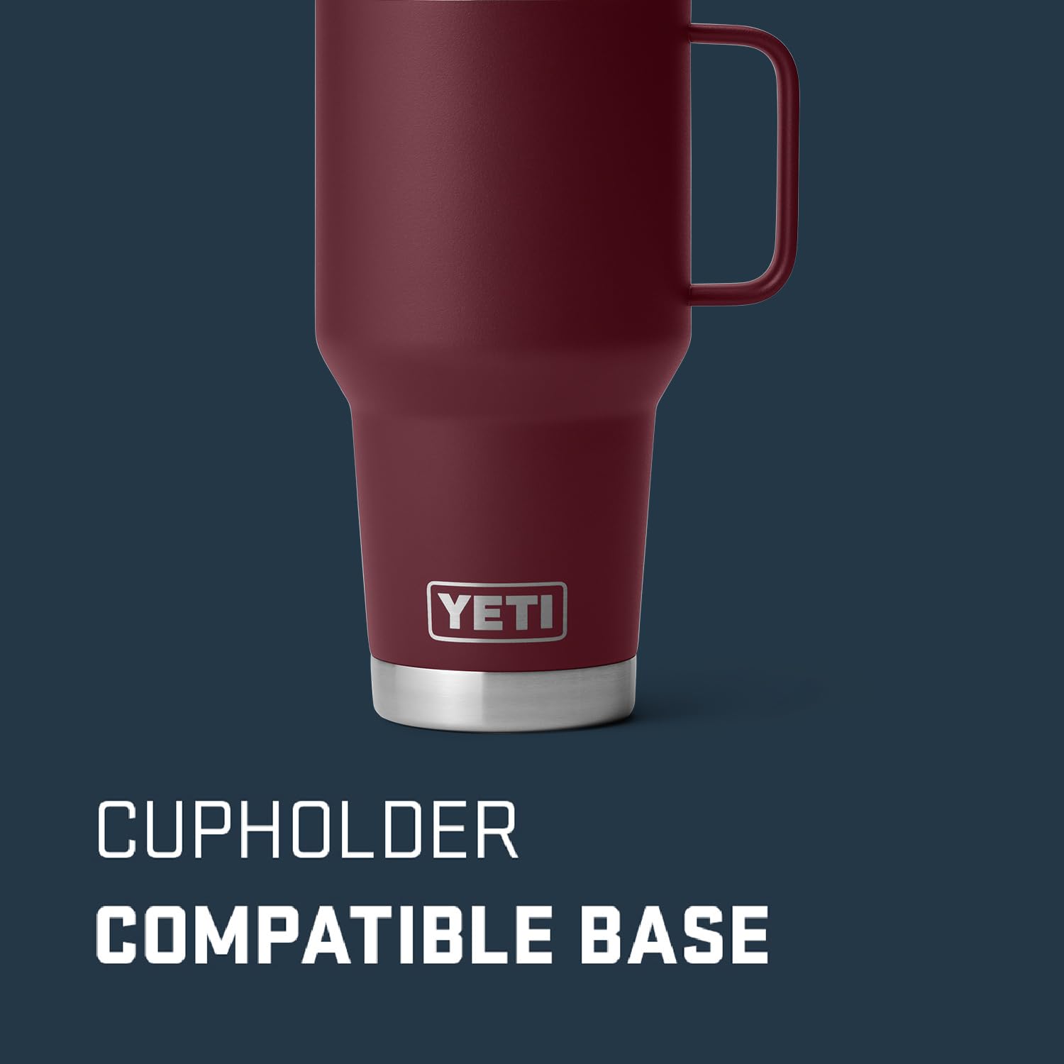 YETI Rambler 30 oz Travel Mug, Stainless Steel, Vacuum Insulated with Stronghold Lid, Wild Vine Red