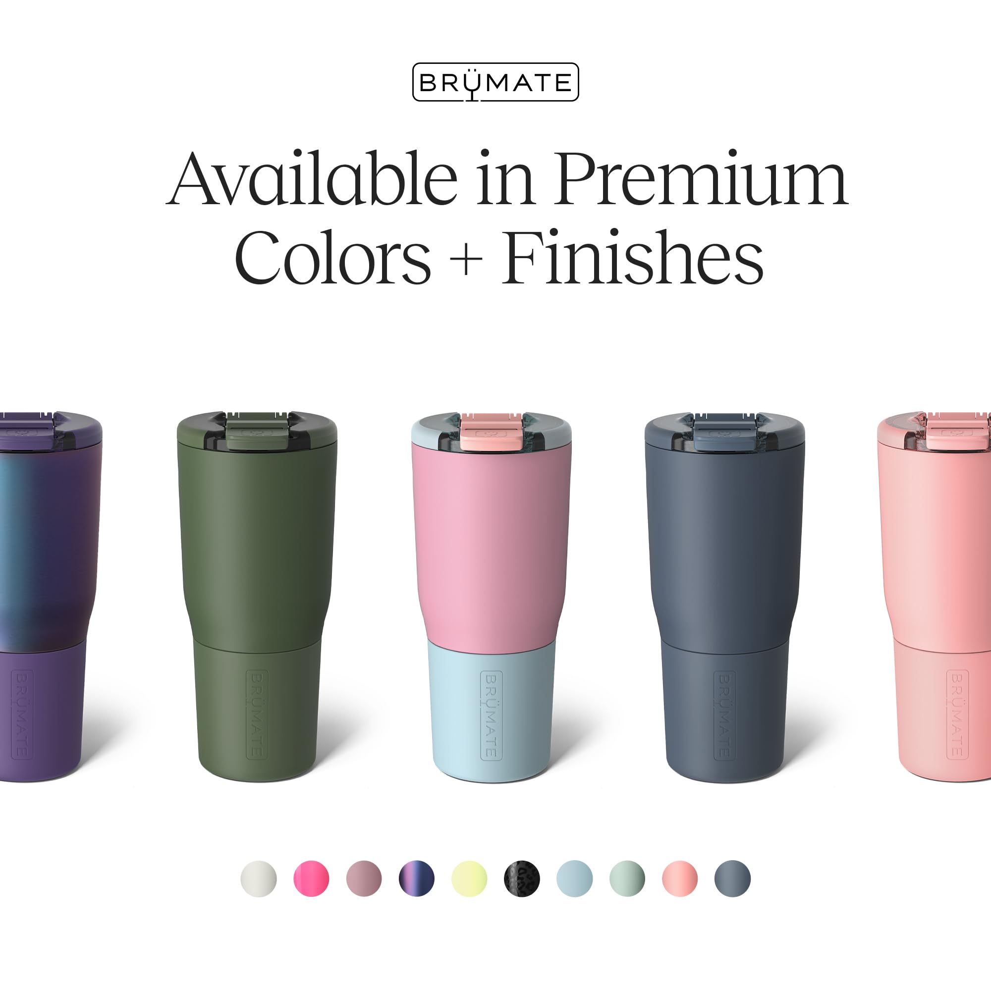 BrüMate Nav 25oz 100% Leak Proof Insulated Travel Tumbler with Magnetic BevLock™ Lid - Double Wall Cup-Holder Friendly Stainless Steel Mug (Eclipse)