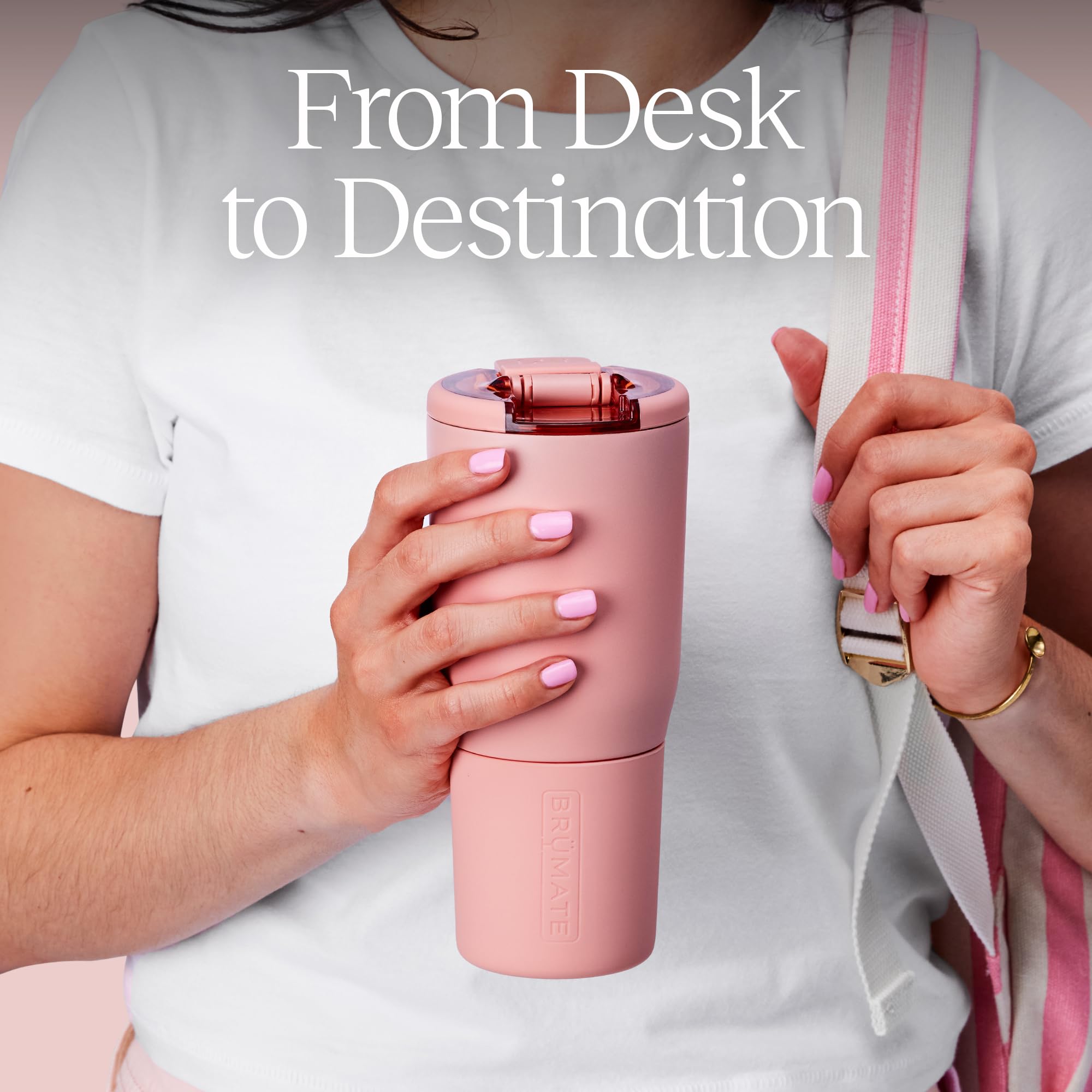 BrüMate Nav 25oz 100% Leak Proof Insulated Travel Tumbler with Magnetic BevLock™ Lid - Double Wall Cup-Holder Friendly Stainless Steel Mug (Eclipse)