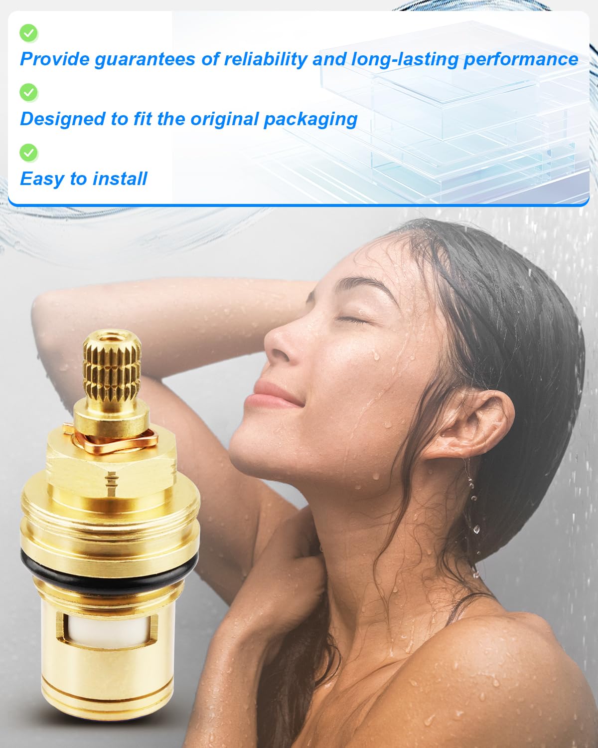 Ceramic Cartridge Assembly 013788-45 Fit for T&S Brass Faucets, Cold Ceramic Cartridge Assembly 20I-125PSI 40-140F