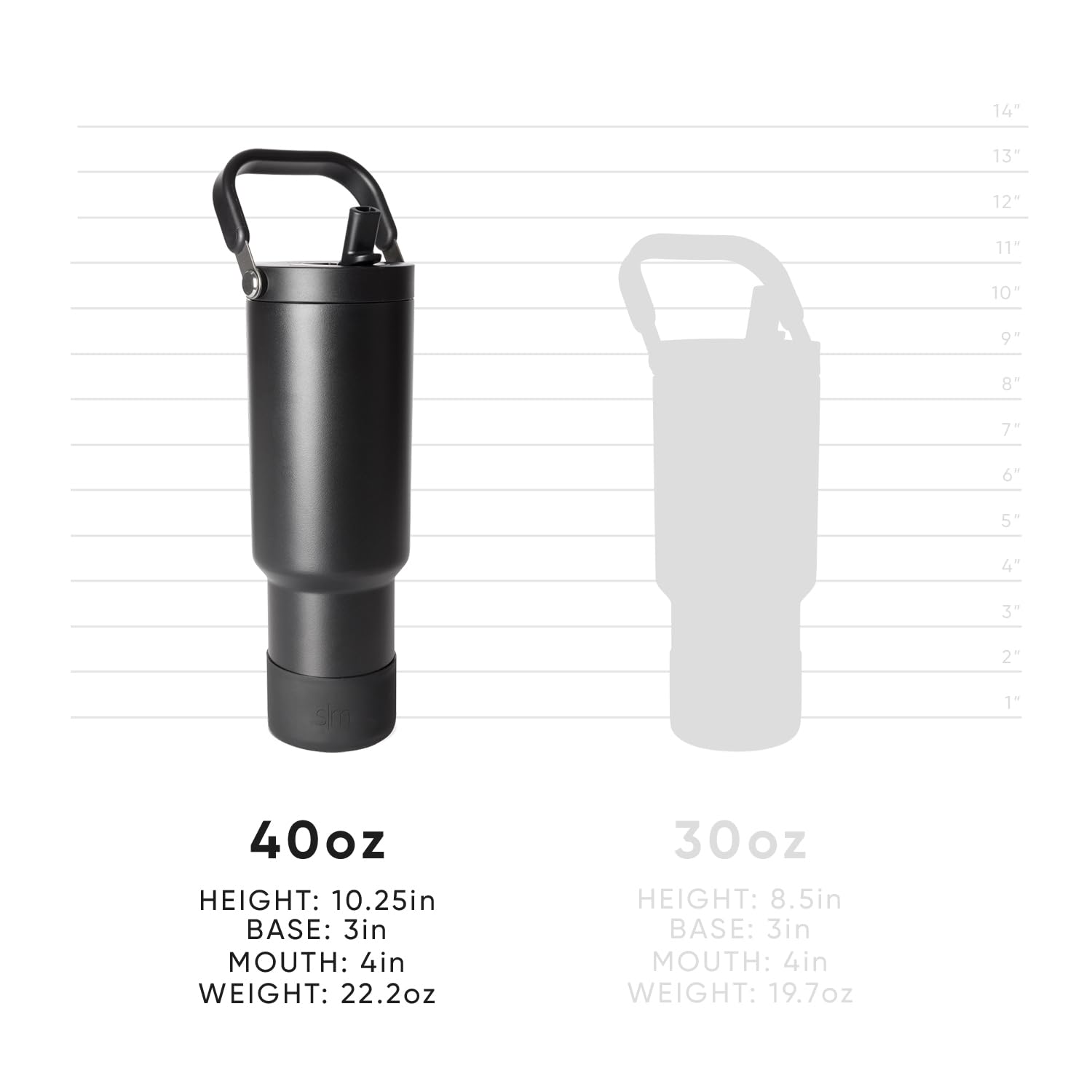 Simple Modern Trek Pivot | 40oz Flip Straw Tumbler with Handle | Water Bottle & Boot | Interchangeable Straw & Chug Lids | Insulated Stainless Steel Jug | Gym Sports Outdoors | Blush