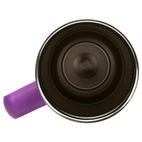 Elanze Designs Warning May Talk About Airplanes Pilot 40 oz. Stainless Steel, Large Water Bottle Coffee Mug, Spill & Leak Resistant, Thermal Travel Tumbler with Handle, Lid & Straw, Teal/Purple
