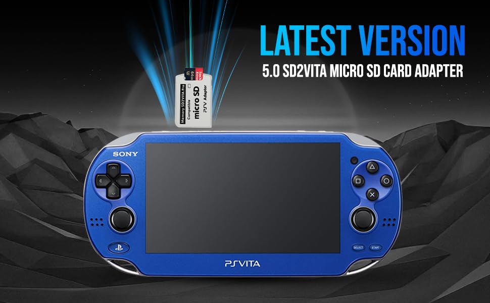 Gamer Gear SD2Vita 6.0 Memory Card Adapter, PS Vita PSVSD Micro SD Adapter PSV 1000/2000 PSTV FW 3.65 HENkaku Enso System, White, 001494