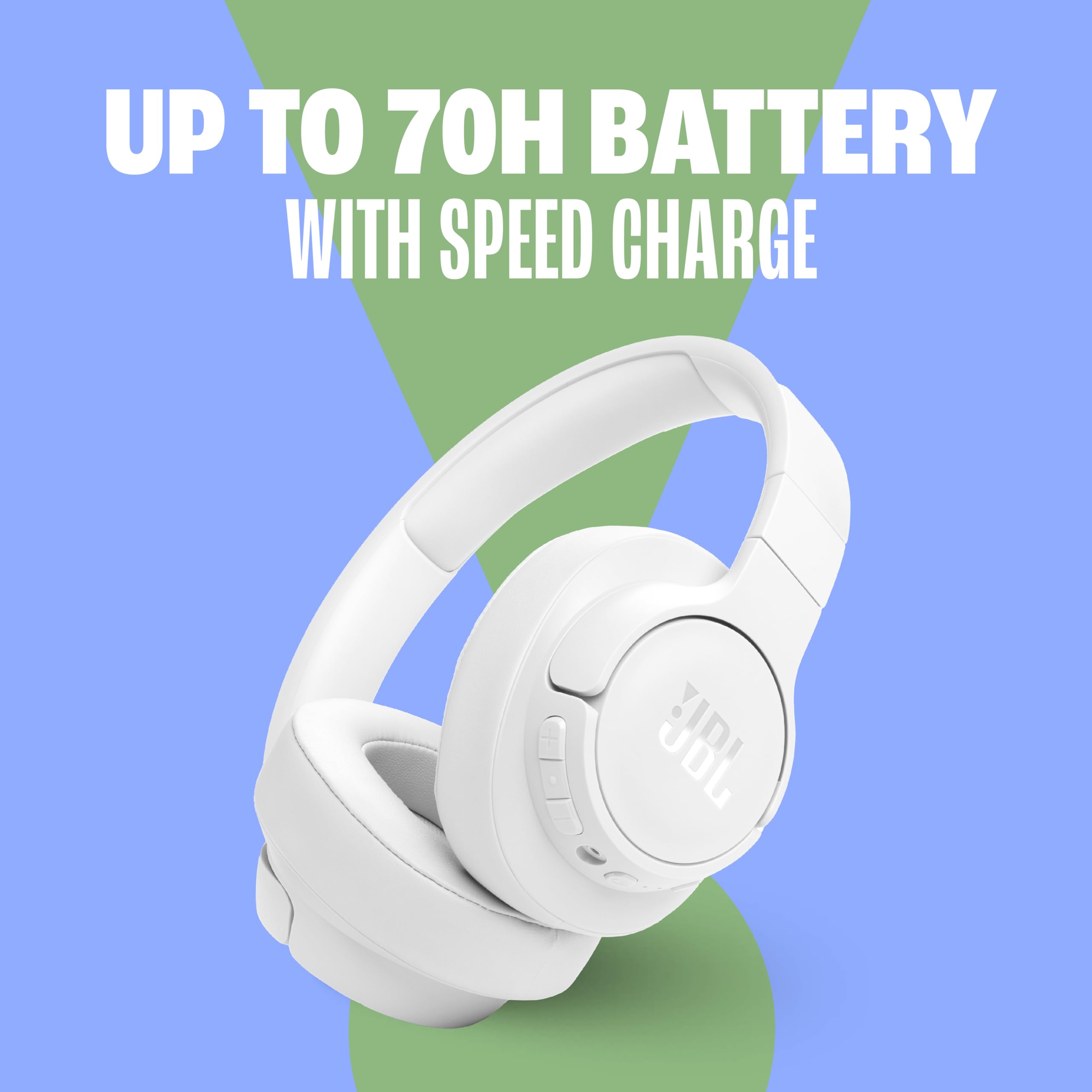JBL Tune 770NC - Adaptive Noise Cancelling with Smart Ambient Wireless Over-Ear Headphones, Bluetooth 5.3, Up to 70H Battery Life with Speed Charge, Lightweight (Black) (Renewed)