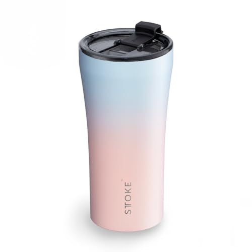 Sttoke Leakproof Lid Shatterproof Tumbler, The Sky Blush, 6.9-inch Height, 16 oz., S16LPOFSB2389