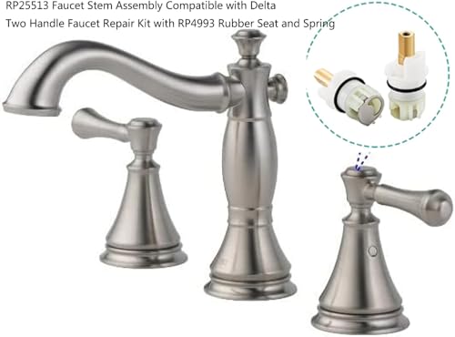 RP25513 Faucet Stem Replacement Kit for Compatible with Delta Faucet, with RP4993 Seats and Springs,2 Pack