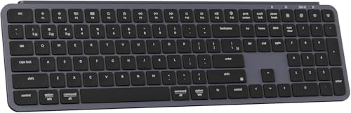 Keychron B6 Pro Full-Size Ultra-Slim Wireless ZMK Custom Keyboard, Triple-Mode 2.4 G/Bluetooth 5.2/Wired Programmable, Lightweight Quiet Key with Numeric Keypad for Mac/Windows, Space Gray