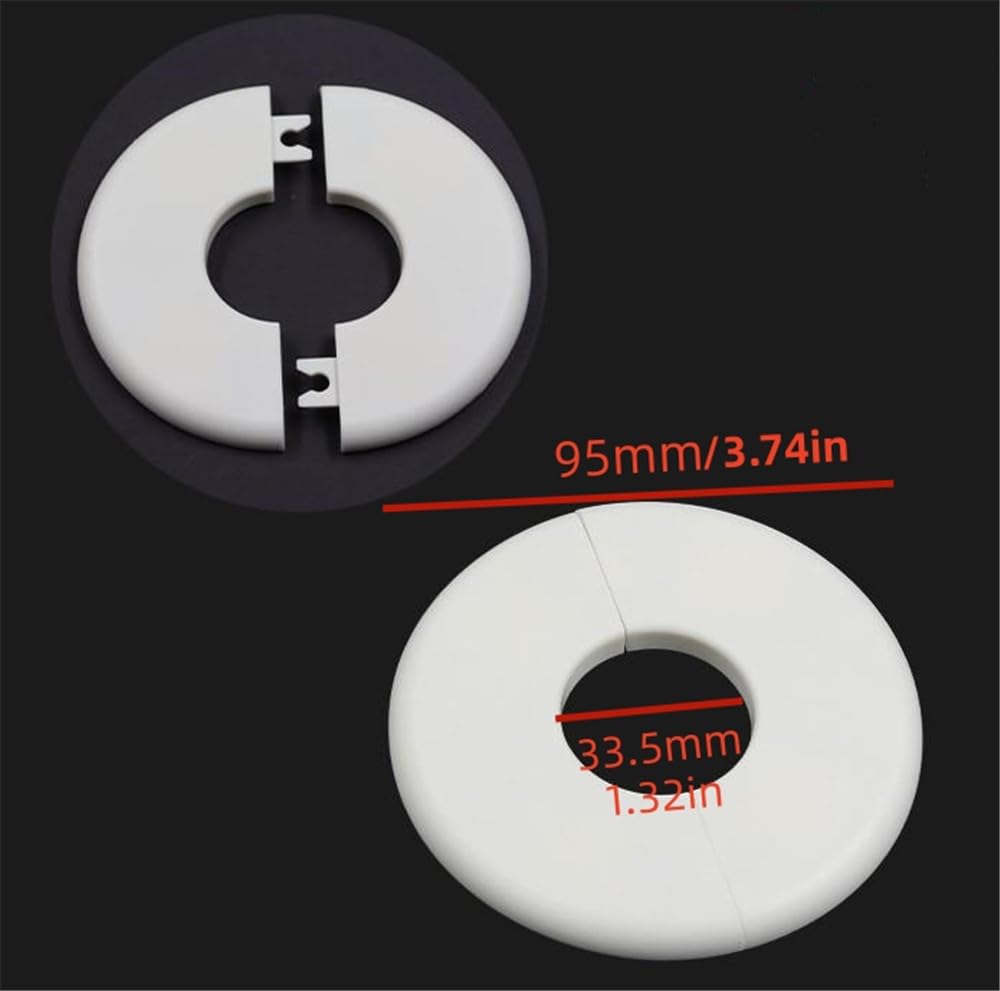 ABS Wall Split Flange Self-Adhesive Tape Round Escutcheon Plate Cover for Water Pipe Faucet Decoration Accessories faucet pipe flange pipe cover (33)
