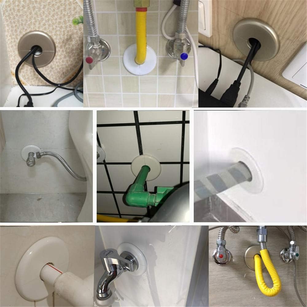ABS Wall Split Flange Self-Adhesive Tape Round Escutcheon Plate Cover for Water Pipe Faucet Decoration Accessories faucet pipe flange pipe cover (33)