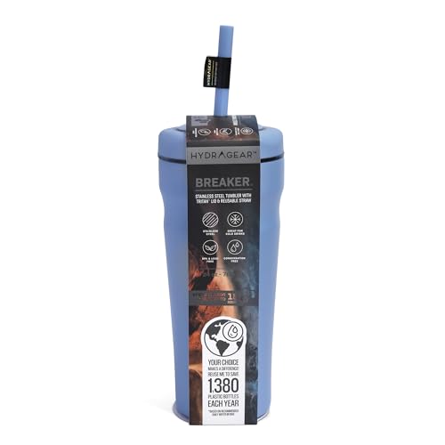 Hydragear Breaker Stainless Steel Tumbler with Tritan Lid and Reusable Straw - 24 Oz - Denim