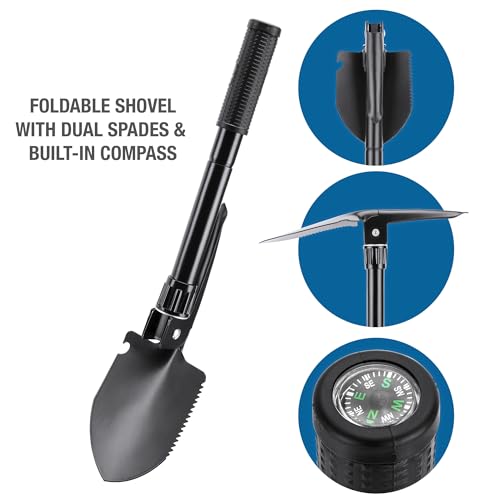 Barska Winbest Sharp-200 Professional Metal Detector Field Kit with Submergible Search Coil, Heanphone, Folding Shovel with Compass, Carrying Case