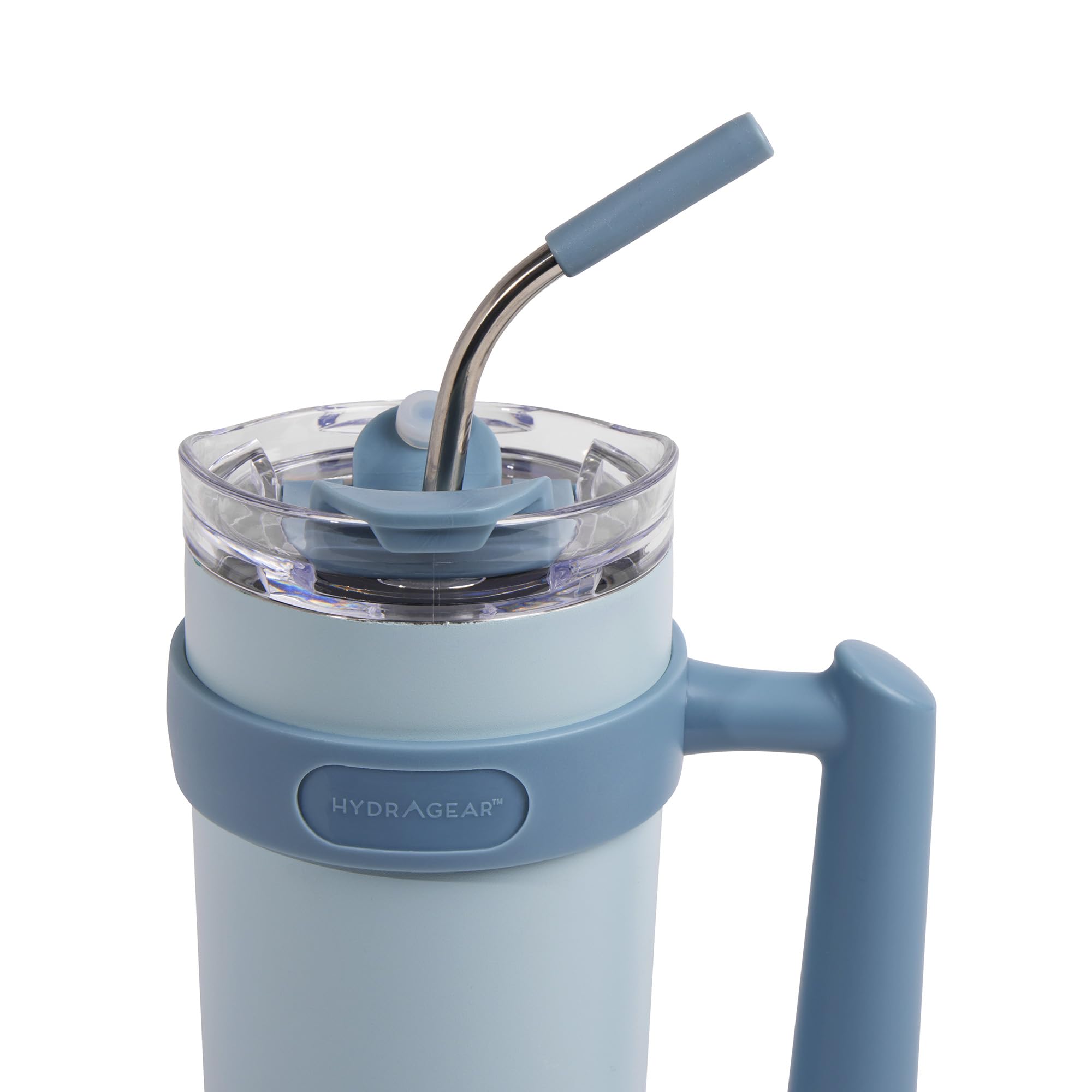Hydragear Juno Stainless Steel Tumbler with 2-in-1 Lid and Reusable Straw - 40 Oz - Harbor Powder Coat
