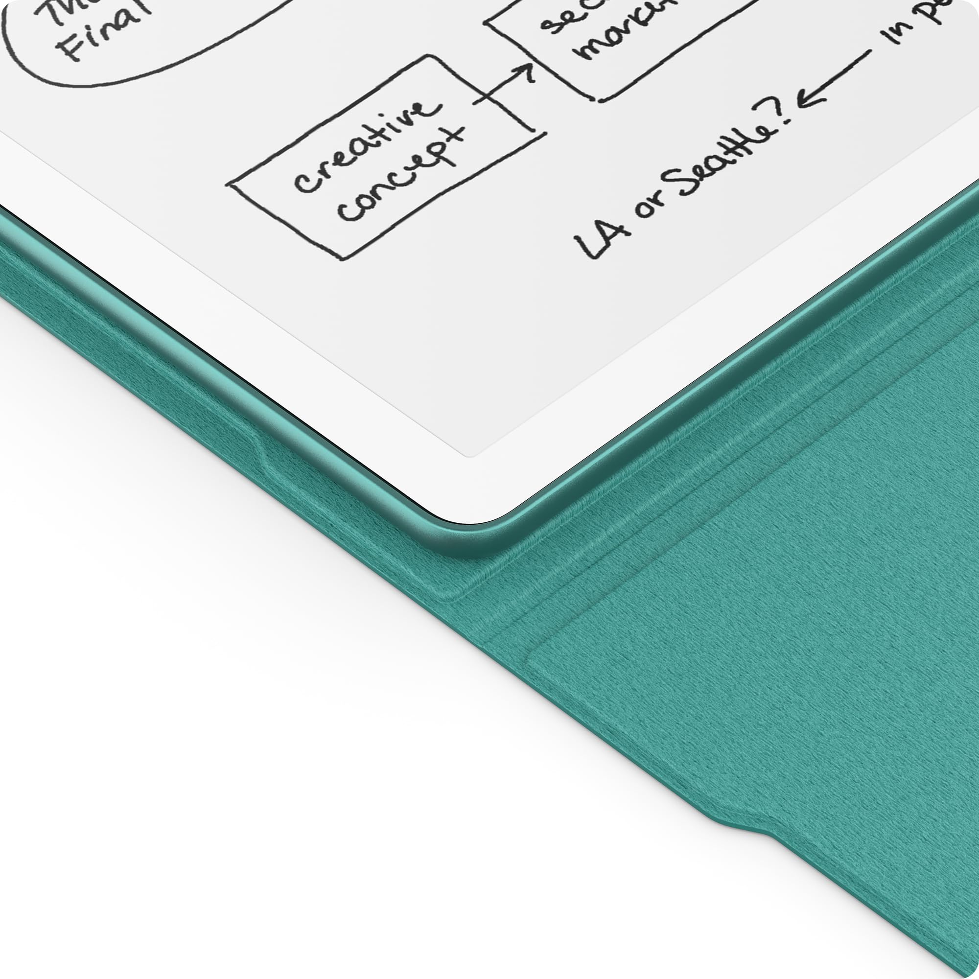 Introducing All-New Plant-Based Leather Folio Cover with Magnetic Attach, Designed with Sustainability in Mind for New Amazon Kindle Scribe