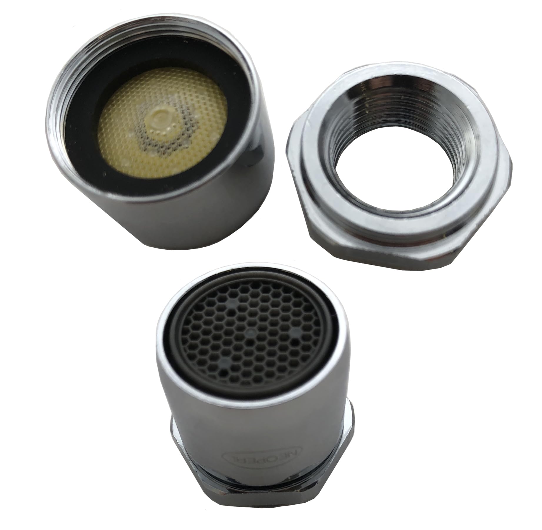 Neoperl Pressure compensating Softflo aerator with adapter 2.2 GPM Chicago PCA E3-3JKABCP Female 3/8"" Adapter, Green