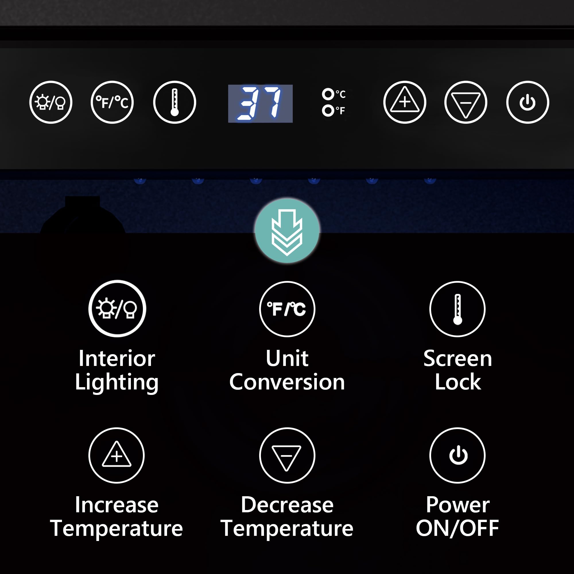 EUHOMY 15 Inch Under-counter Refrigerators, Single Zone Wine Fridge, Wine Refrigerator Digital Temperature Control, Freestanding Wine Chiller with Removable Shelves