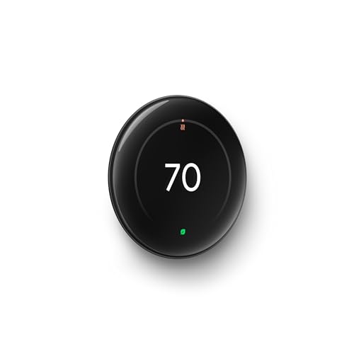 Google Nest Learning Thermostat (4th Gen, 2024) with Nest Temperature Sensor - Energy Saving Smart Thermostat with Adaptive Eco - Works with Alexa and Google Home App - Polished Obsidian