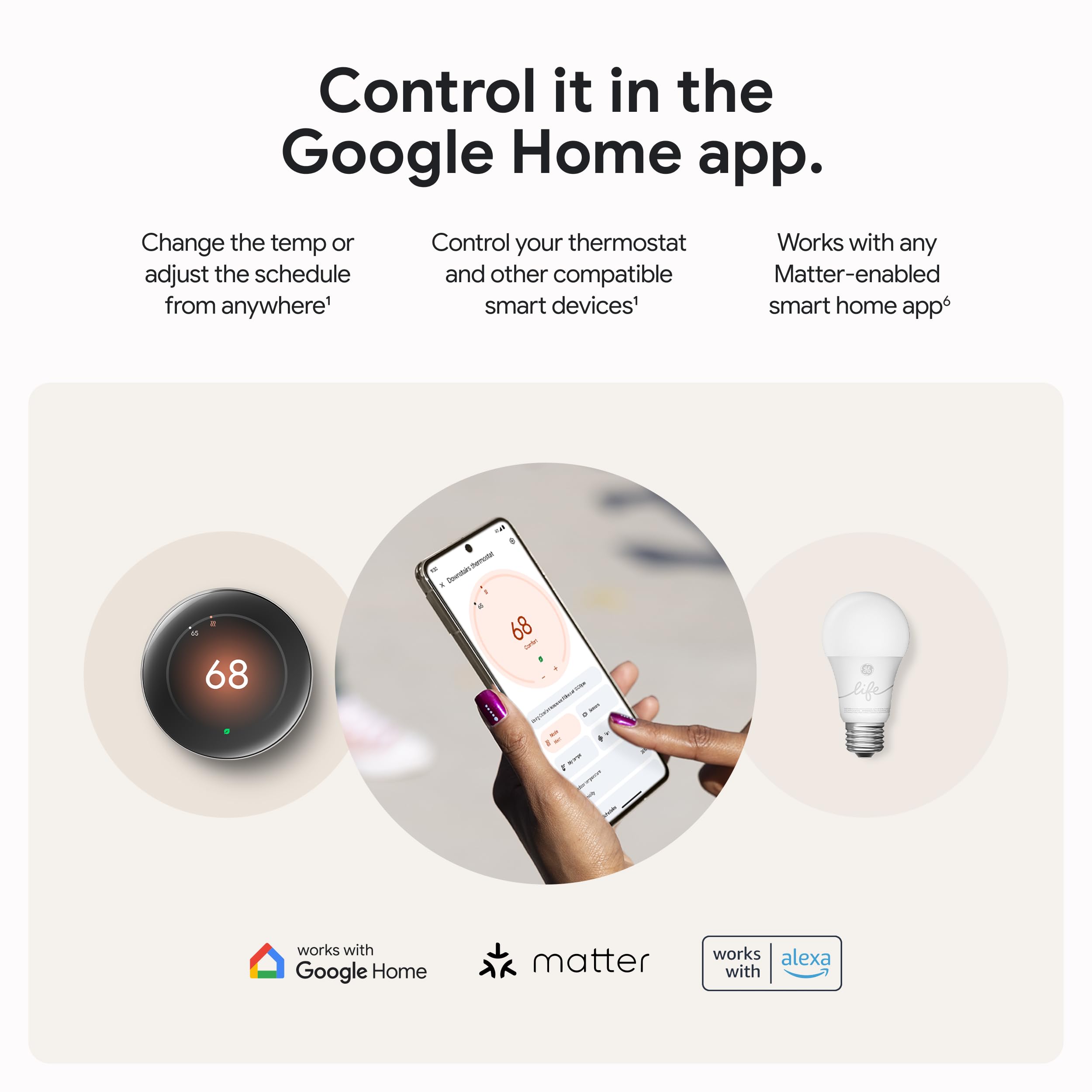 Google Nest Learning Thermostat (4th Gen, 2024) with Nest Temperature Sensor - Energy Saving Smart Thermostat with Adaptive Eco - Works with Alexa and Google Home App - Polished Obsidian