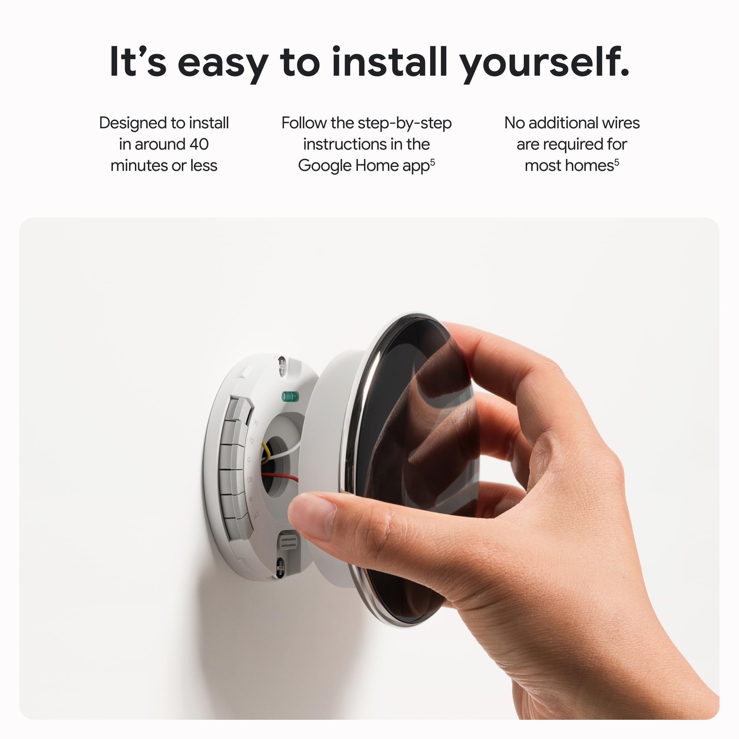 Google Nest Learning Thermostat (4th Gen, 2024) with Nest Temperature Sensor - Energy Saving Smart Thermostat with Adaptive Eco - Works with Alexa and Google Home App - Polished Obsidian