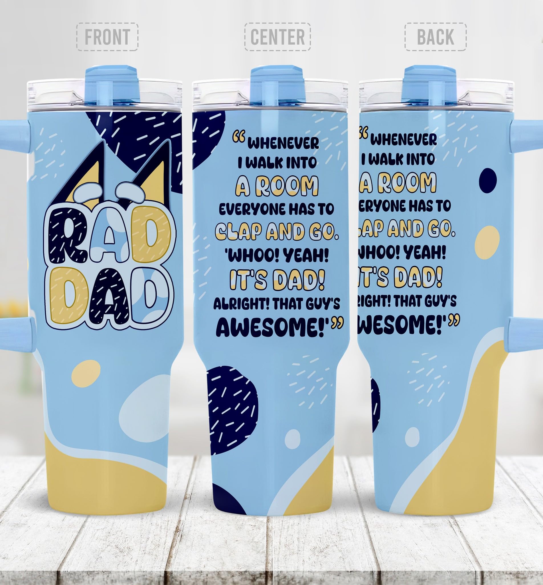 MARSANA Dad Tumbler - 40Oz Father Coffee Cup - Gifts for Dad, Husband - Father's Day Gift